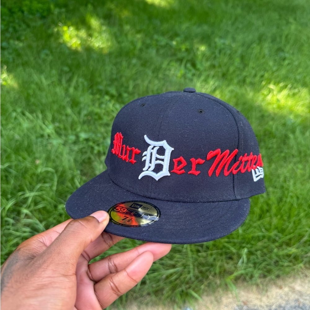 Custom “Murder Mitten” New Era Navy Cap With Red And … - Gem
